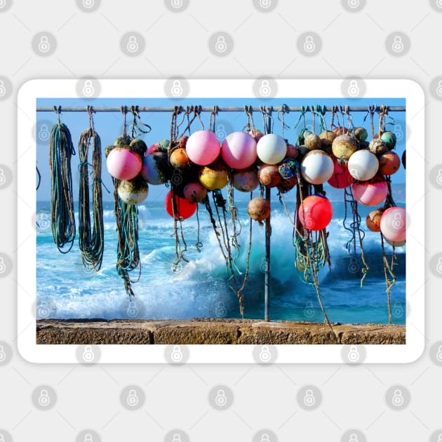 Fishing Buoys - Cornwall - Sticker | TeePublic