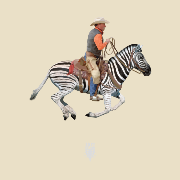 Zebra Cowboy - Cowboy - T-Shirt | TeePublic