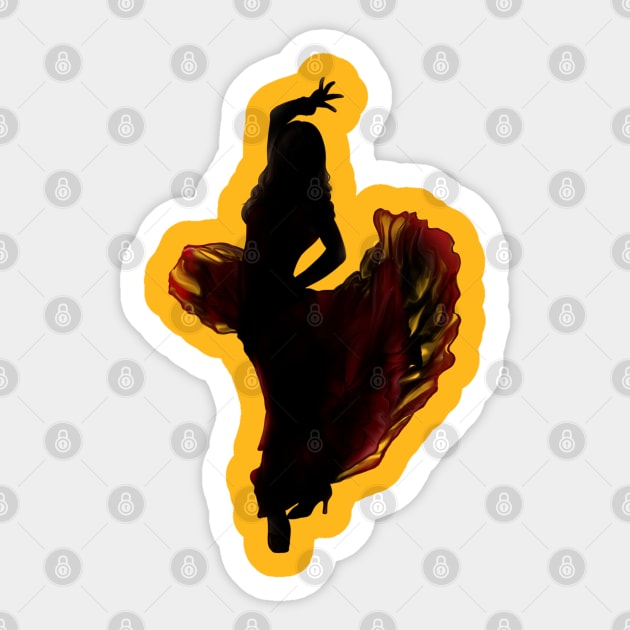 Dancing tango woman - Dancing Tango Woman - Sticker | TeePublic