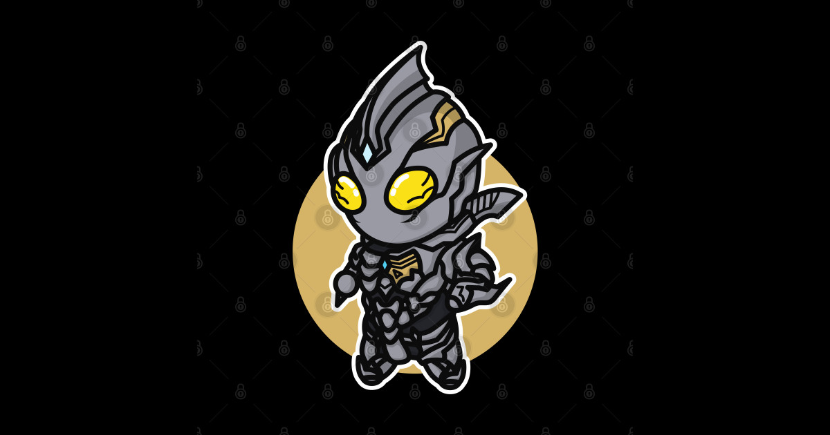 Ultraman Trigger Dark Chibi Style Kawaii - Ultraman Tiga - Sticker ...