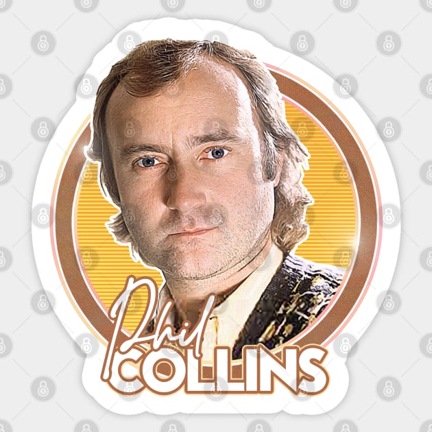 Phil Collins / Retro 80s Aesthetic Fan Design - Phil Collins - Sticker ...