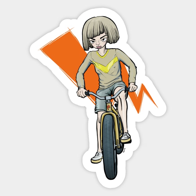 Bike girl - Bike - Sticker | TeePublic
