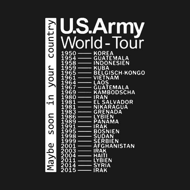 The US Army World Tour - Concert - T-Shirt | TeePublic