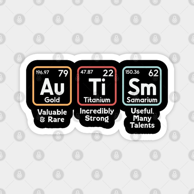 Autism Awareness Periodic Table Elements - Autism - Magnet | TeePublic