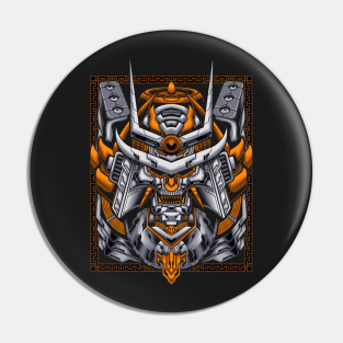 Japanese Mecha Ronin Samurai Pins and Buttons for Sale | TeePublic