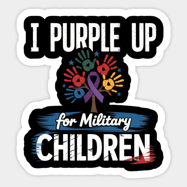 Purple Up Military Child Appreciation Support - Purple Up - Sticker ...