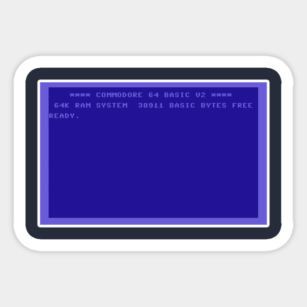 Retro Computers Commodore 64 C64 Main Screen - Commodore 64 - Sticker ...