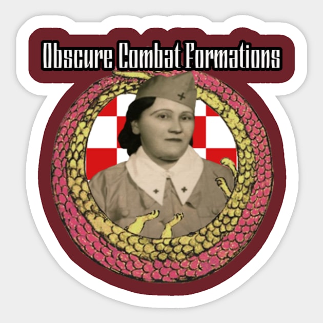 Obscure Combat Formations Nurse Logo - Apolitical Neofolk - Sticker ...
