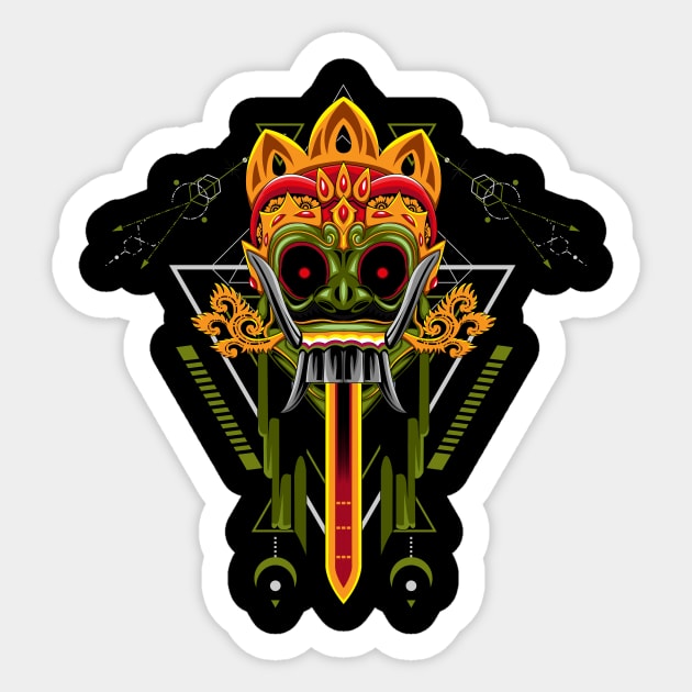 barong mask bali - Barong Mask Bali - Sticker | TeePublic