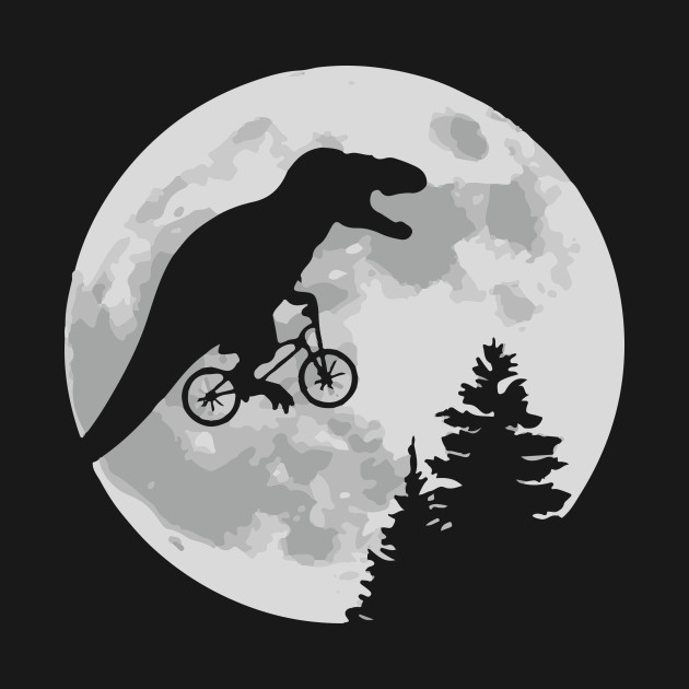 ET feat Jurassic Park - Moon Scene - Et - Mug | TeePublic