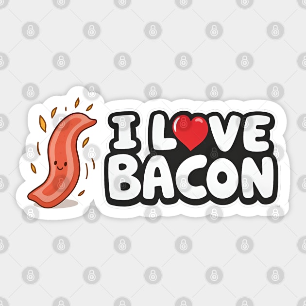 I Love Bacon - Bacon - Sticker | TeePublic