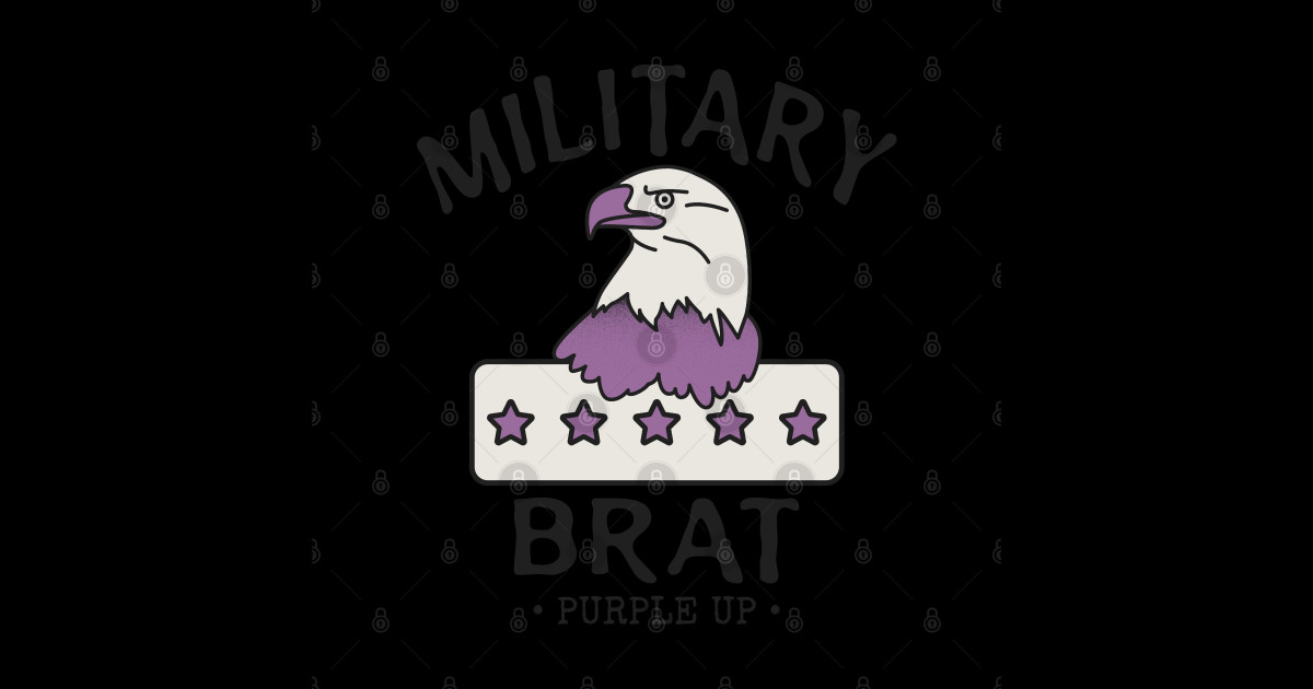 Vintage Military Brat - Military Child Month - Sticker | TeePublic