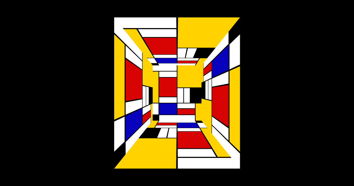 Mondrian Cube - Mondrian Cube - Posters and Art Prints | TeePublic