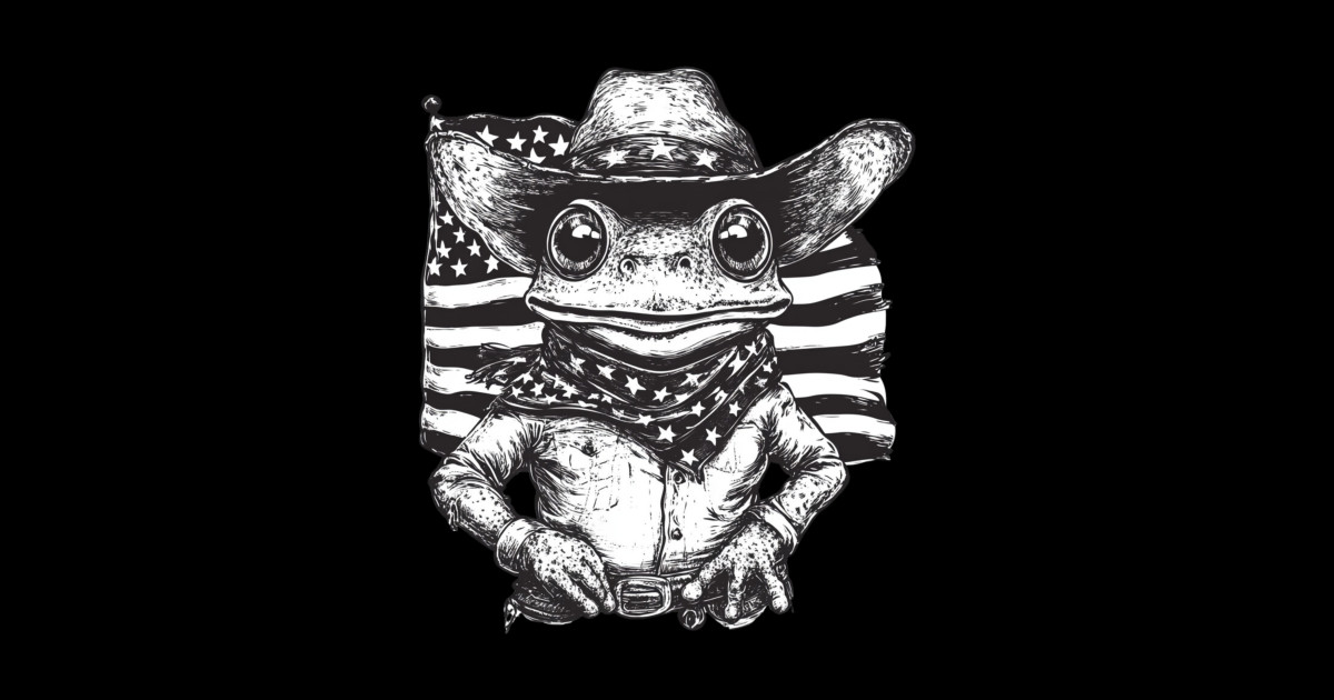 Frog with American Flag - Frog - Posters and Art Prints | TeePublic