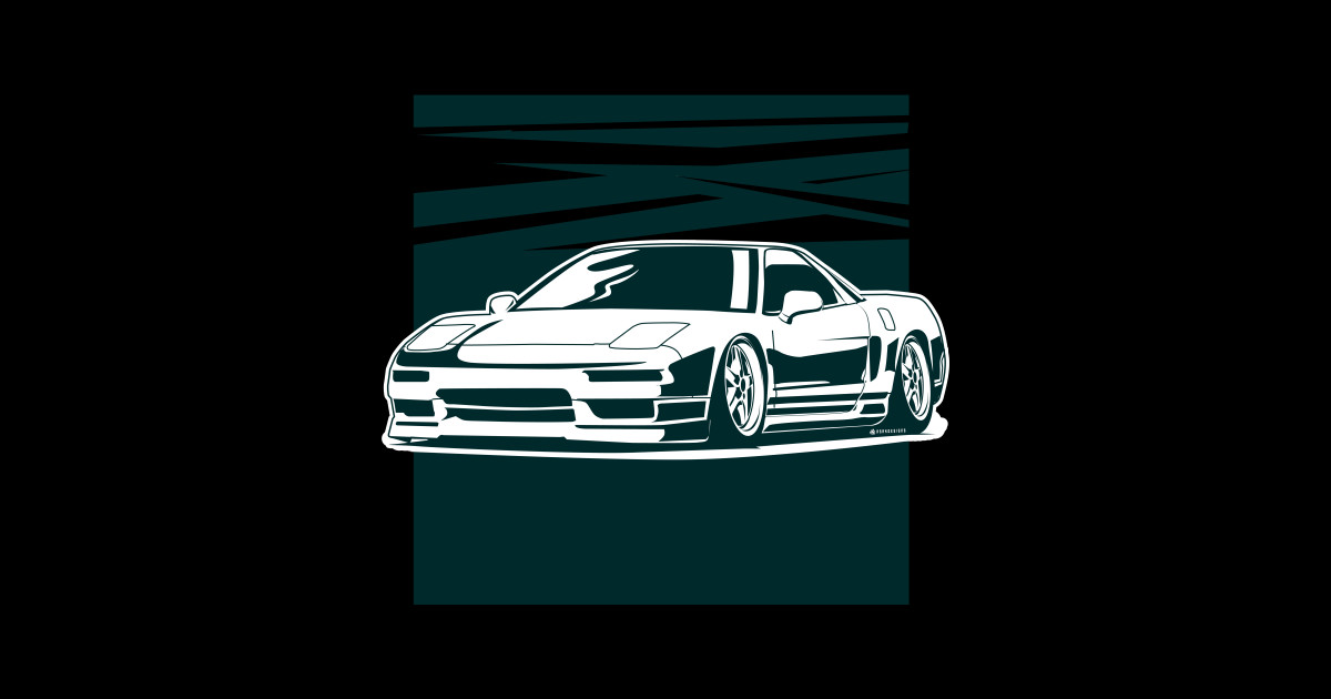 Acura NSX monochrome illustration - Nsx - Sticker | TeePublic