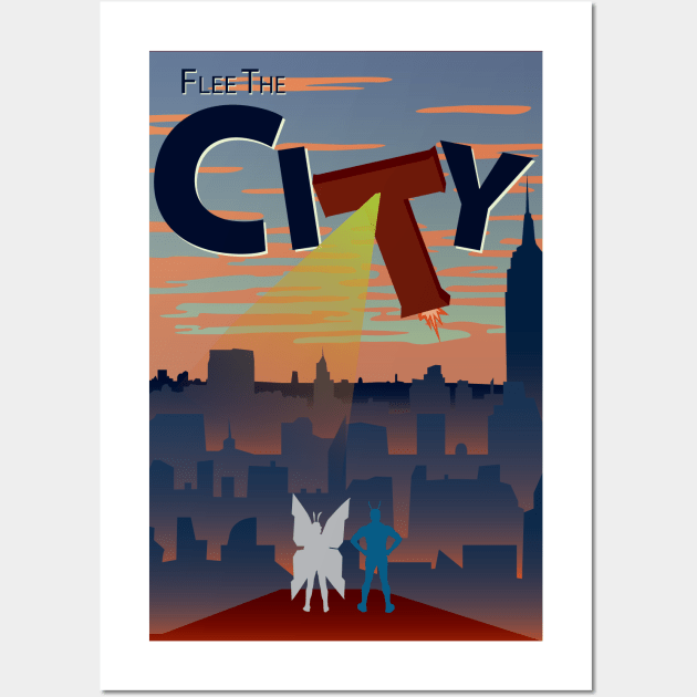 Flee The City Poster - The Tick - Posters and Art Prints | TeePublic