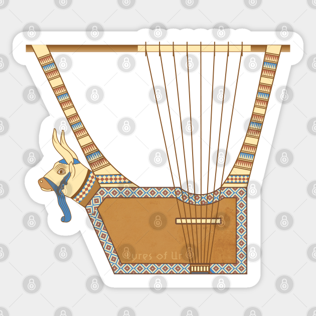 Sumerian Lyres - Enki - Sticker | TeePublic