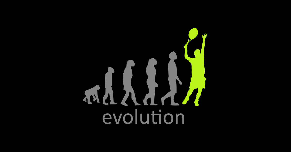 Tennis Evolution - Tennis Evolution - Sticker | TeePublic