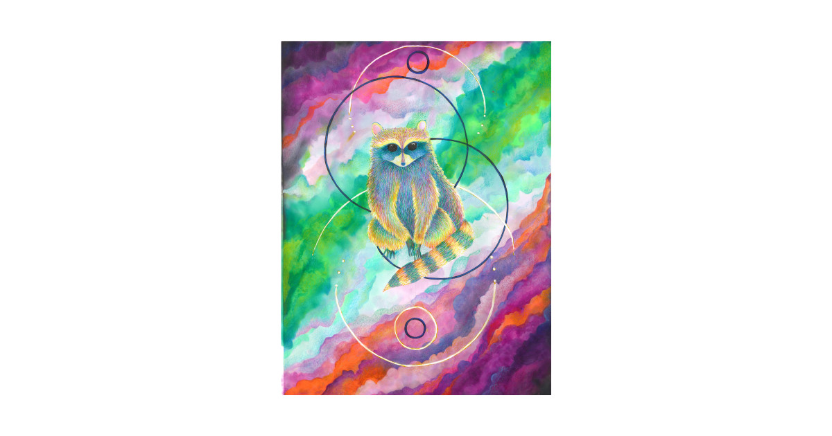 cosmic trippy rainbow trash panda - Trash Panda - T-Shirt | TeePublic