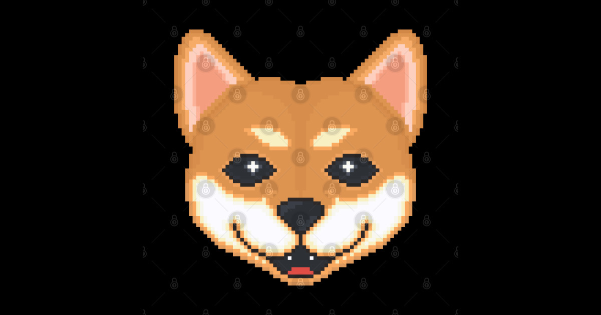 Shiba Inu Pixel Art - Shiba Inu - Sticker | TeePublic