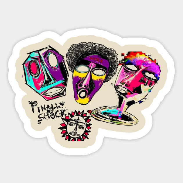 Finally Shock - Illustrations - Sticker | TeePublic