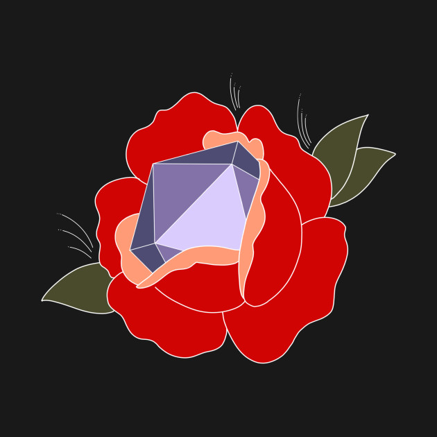 D20 Rose - Dungeons And Dragons - T-Shirt sold by Pregnancy Patronizing ...
