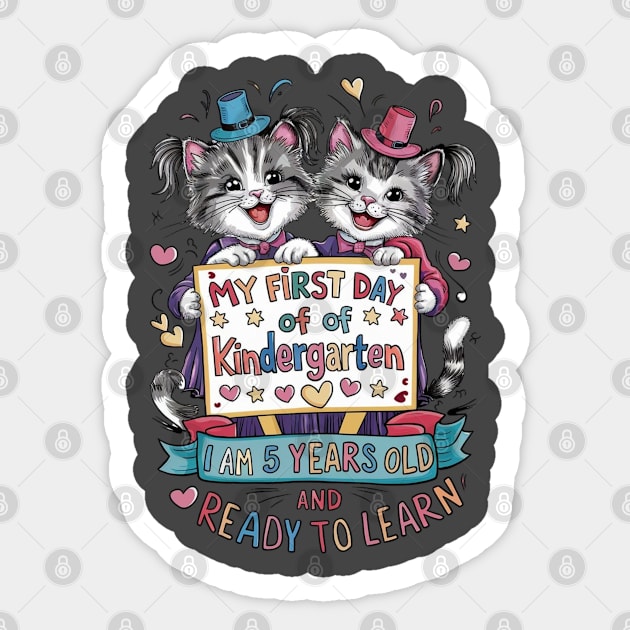 My First Day Of kindergarten 1st Day Of School - Kindergarten - Sticker ...