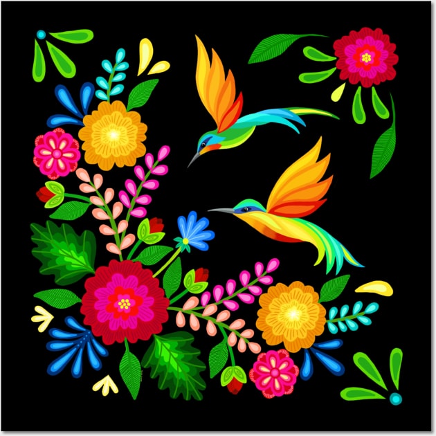 Mexican flowers and hummingbirds - Hummingbird - Posters and Art Prints ...