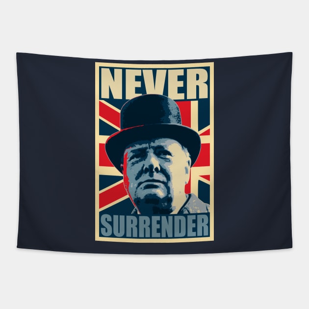 Winston Churchill Never Surrender Propaganda Poster Pop Art - Winston ...