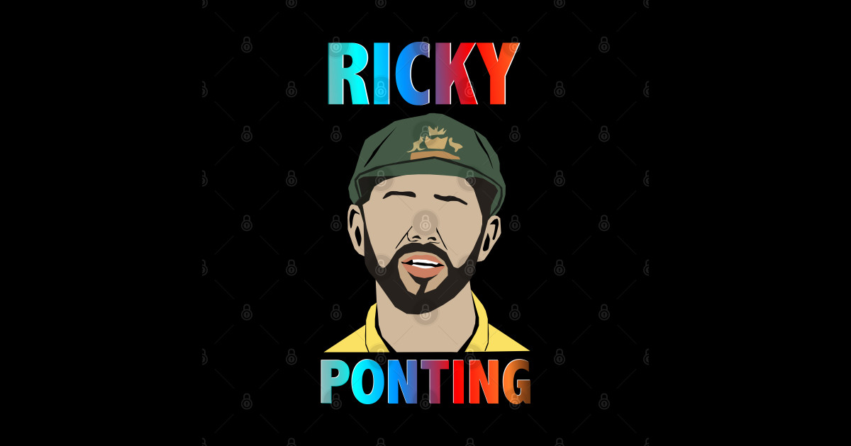 Ricky Pointing illustration - Cool Gift - Sticker | TeePublic