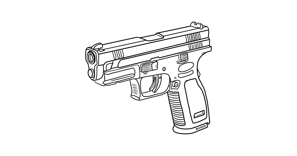 BLESSED GUN - Gun - T-Shirt | TeePublic