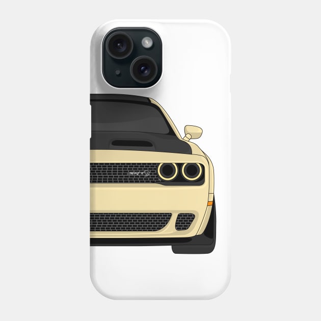 DODGE HELLCAT FRONT CREAM - Dodge Hellcat Challenger - Phone Case ...