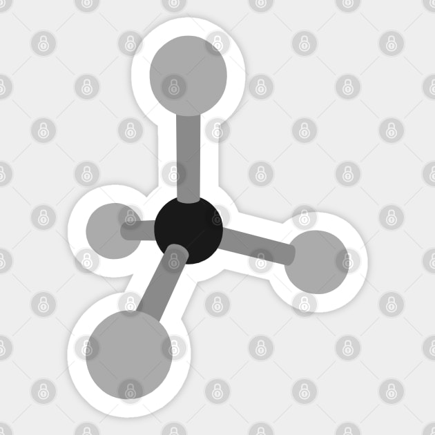 Methane CH4 Ball and Stick - Methane - Sticker | TeePublic