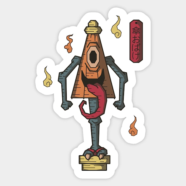 Umbrella Yokai - Kasa Obake - Yokai - Sticker | TeePublic