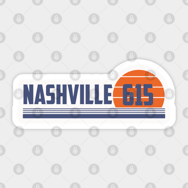 615 Nashville Tennessee Area Code - Hometown Pride - Sticker | TeePublic