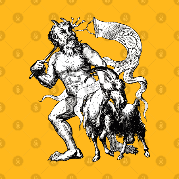 Azazel Fallen Angel And Scapegoat Vector Illustration - Rebel - T-Shirt ...