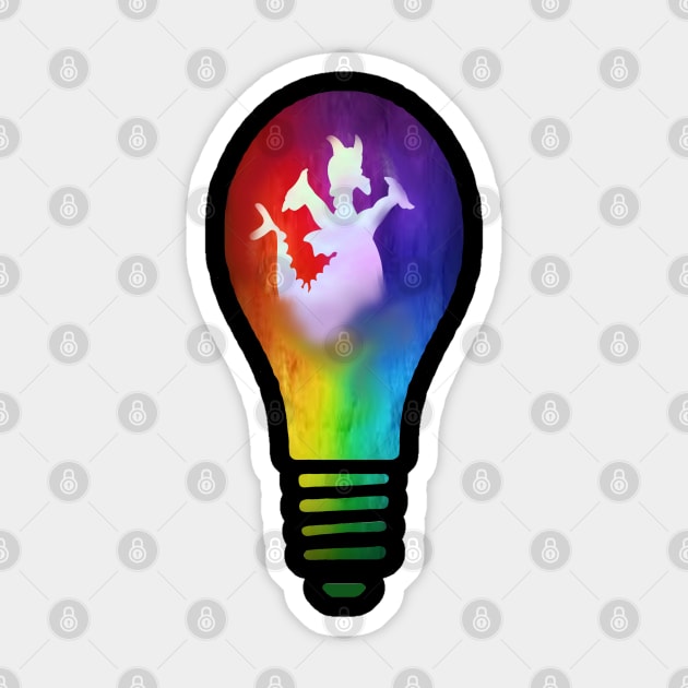 figment light bulb - Disney - Sticker | TeePublic
