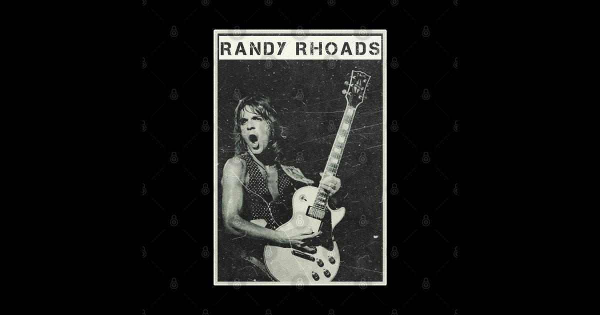 classic retro randy rhoads - Randy Rhoads - Sticker | TeePublic