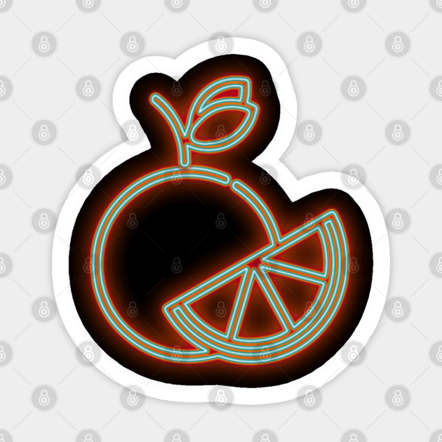 neon orange - Neon Light - Sticker | TeePublic