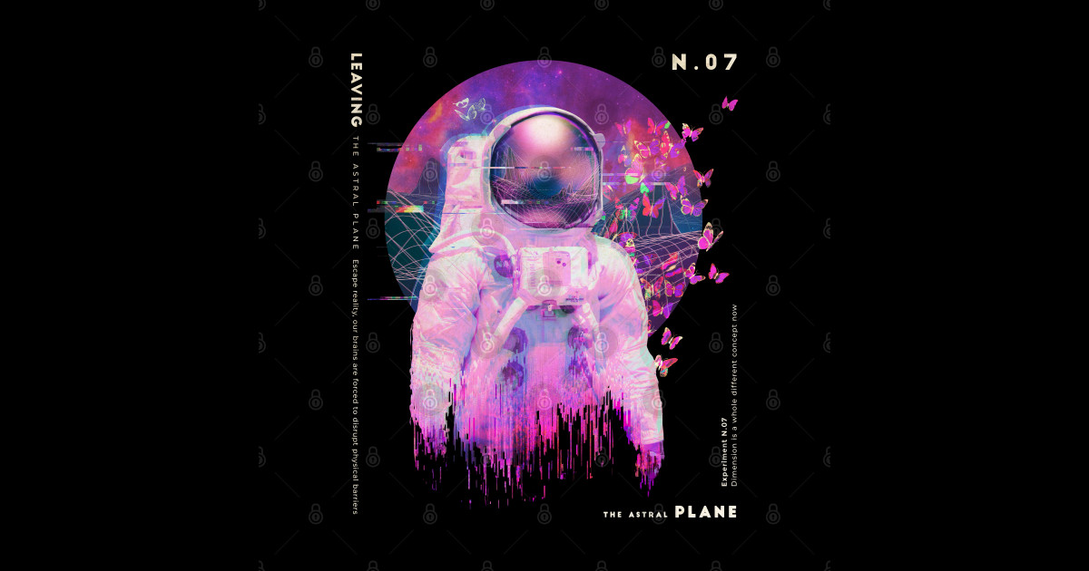 Vaporwave Astral Astronaut - Astronaut - Sticker | TeePublic