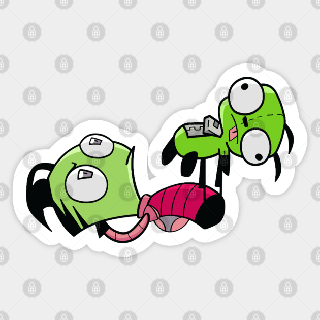 Invader Zim: Zim & Gir - Invader Zim - Sticker | TeePublic