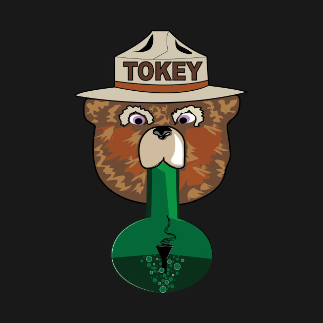Tokey The Bear - Bong - T-Shirt | TeePublic