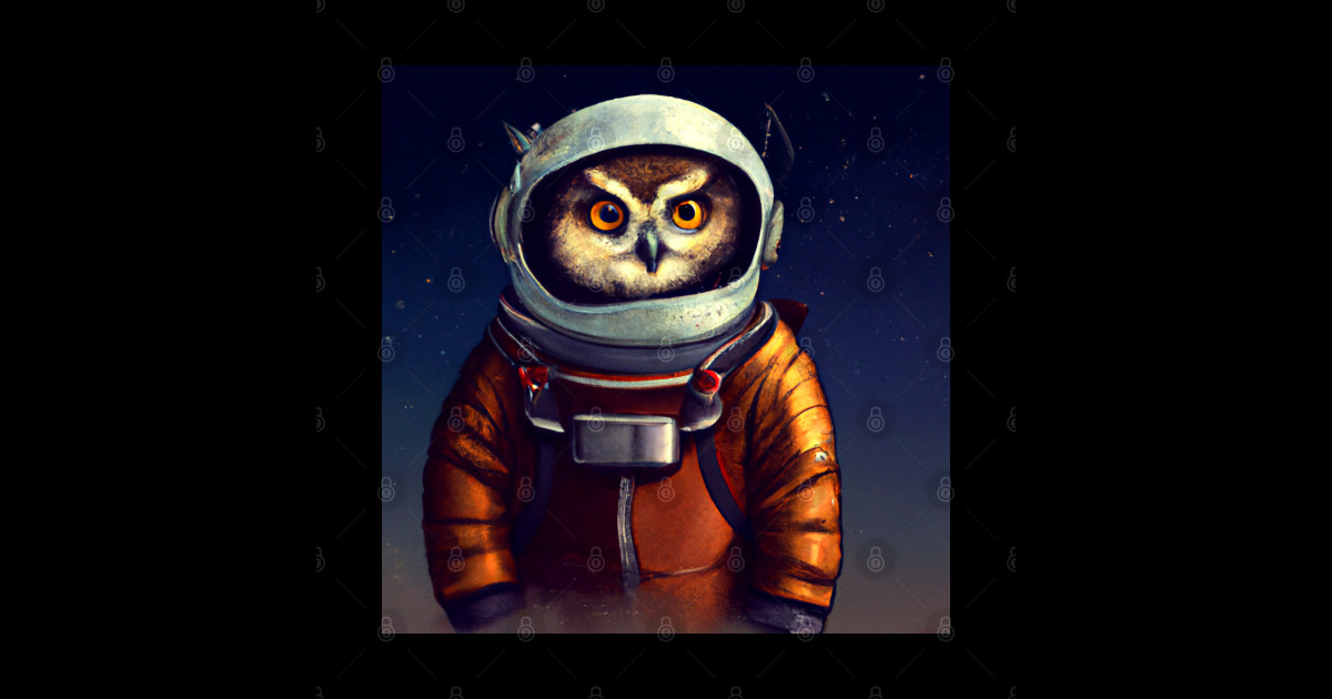 Astronaut Owl In Space - Astronaut - Sticker | TeePublic