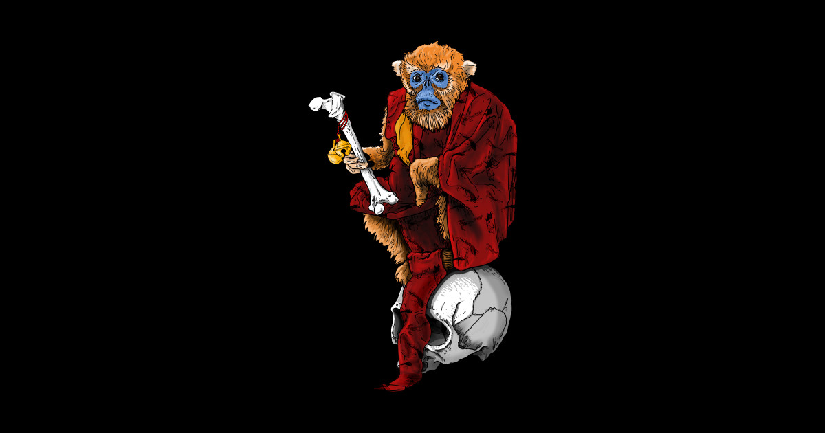 Monk-key - Monkey - Sticker | TeePublic