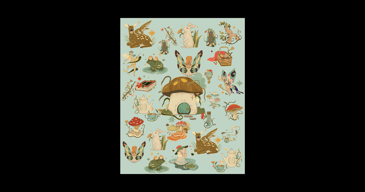 Vintage Cottagecore Collage - Cottagecore - Sticker | TeePublic