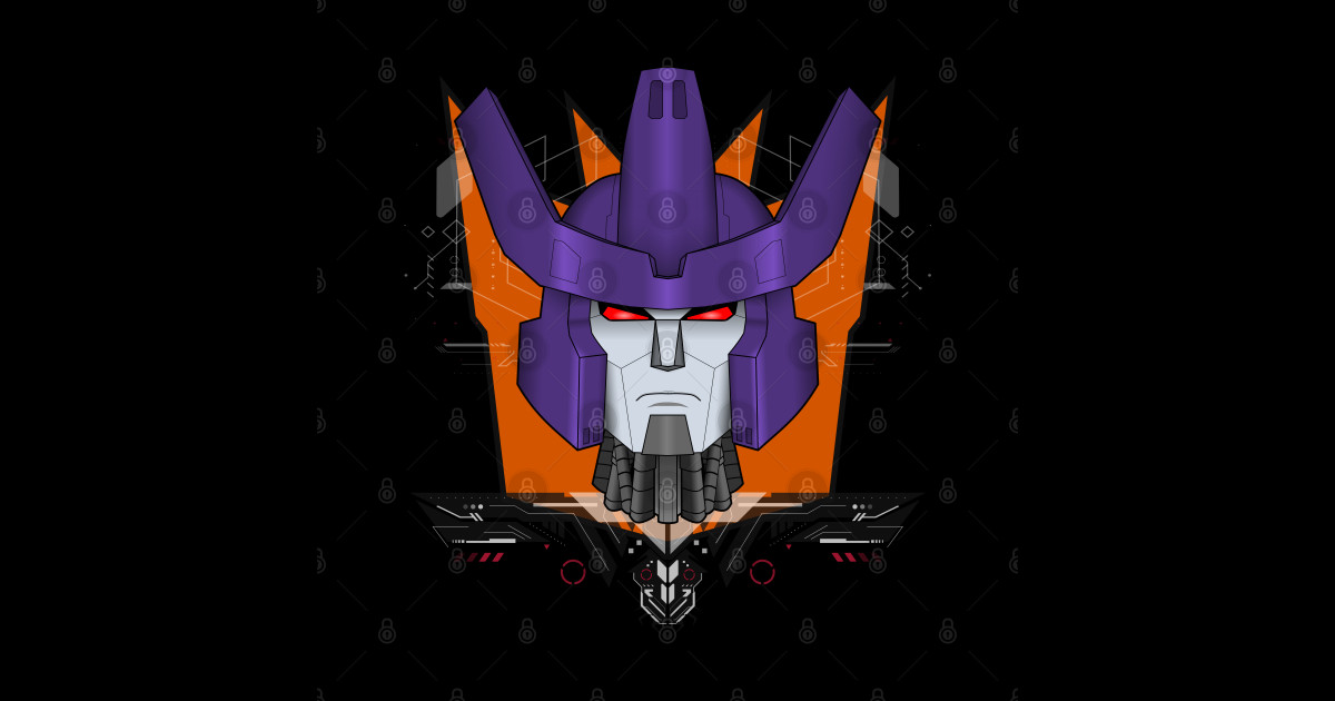 Galvatron Bust - Transformers Galvatron - Sticker | TeePublic