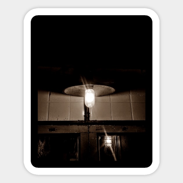 vintage lamps at night - Vintage Lamps At Night - Sticker | TeePublic