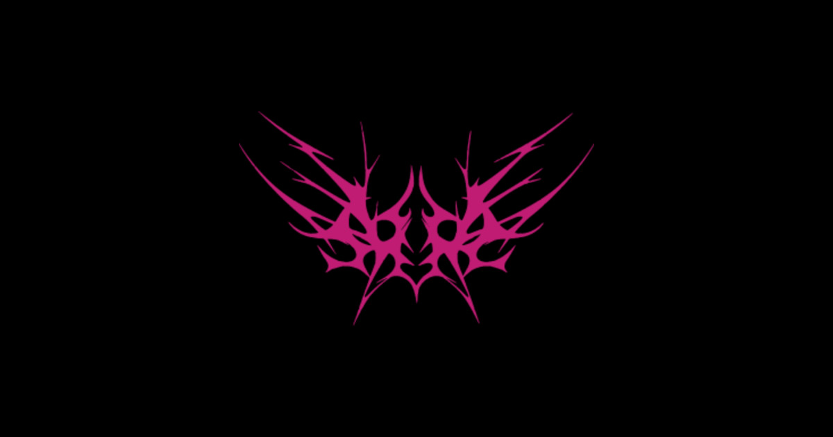 Pink Goth Tribal Spikes - Cyber Sigilism - Sticker | TeePublic