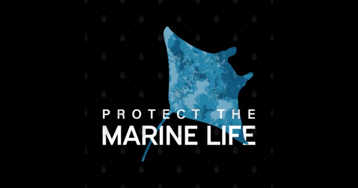 Protect and Respect Marine Life - Marine Life - Sticker | TeePublic