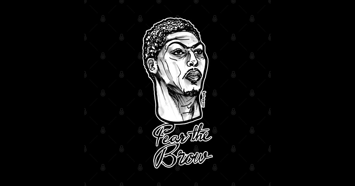 Anthony Davis Fear the Brow - Anthony Davis - Sticker | TeePublic